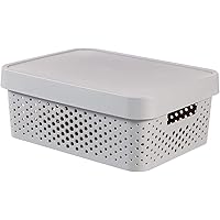 Curver Infinity Plastic Grey Storage Box 11Litres 36x27x14[cm] : Amazon ...