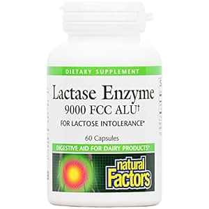 Natural Factors Lactase Enzyme (9000 FCC Units, 60 Capsules): Amazon.co ...