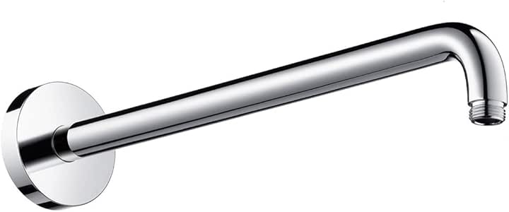 hansgrohe shower arm E 389 mm, wall-mounted, chrome: Amazon.co.uk: DIY ...