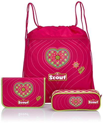 Scout Schulranzen-Set Basic Nano Set 4 TLG Pink Heart 36 cm Pink ...