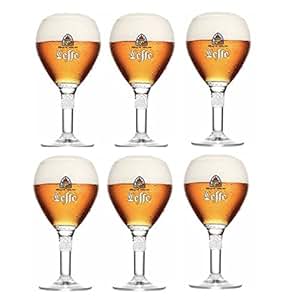 Leffe Glasses 33CL (Set of 6) "Large Stem" Official Leffe Chalice ...