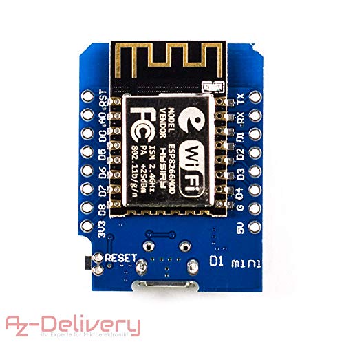 AZDelivery ⭐⭐⭐⭐⭐ D1 mini con NodeMCU ESP8266-12E, 100% compatibile con ...