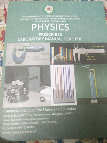Amazon.in: Buy Physics Lab Manual 1st PUC Book Online at Low Prices in ...
