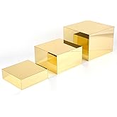 PEUTIER 3pcs Buffet Risers, 6x7x8 Inch White Acrylic Food Riser Cupcake ...