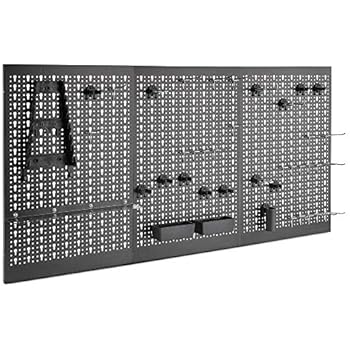 VonHaus Garage Wall Tool Rack Pegboard + Shelf Tool Organiser/Holder ...