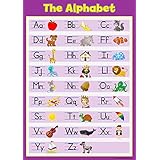 Learn The Alphabet - White Childrens Wall Chart Educational Numeracy ...