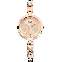 Titan Raga Quartz Analog with Date Rose Gold Dial Metal Strap Watch for ...