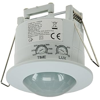 Encastré au plafond - Détecteur de mouvement 360 ° - 230V/1200W ...