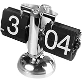 Yusat Retro Flip Clock - Flip Clock Vintage Desk Clock Digital ...