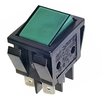 Taster Taste 2-polig Schließer 22x30mm 16A grün beleuchtet Comelux ...