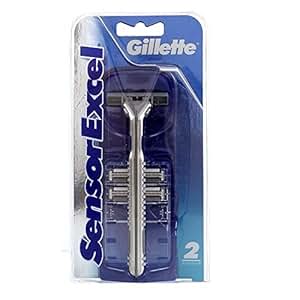 Gillette Sensor Excel Twin Blades Safety Razor + 2 Blades: Amazon.co.uk ...