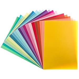 20 Transparent papiers, DIN A4, 20 couleurs, 130 g/m² | Buntes, papier ...