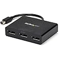 StarTech.com 3-Port Multi Monitor Adapter - Mini DisplayPort to DisplayPort MST Hub, Dual 4K30Hz ...