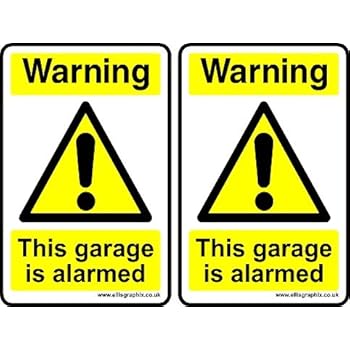 Alarm warning sign - 150 x 200 mm (8 x 4 inches) Burglar alarm sign ...