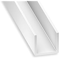 PVC Plastic U Channel (White) - 22mm x 9.5mm x 2.5mm x 1m : Amazon.co ...