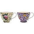 Set of 2 Fine China Mugs Coffee Cup William Kilburn Assorted Floral ...