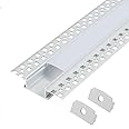 Plaster-in LED Aluminum Profile 6-Pack 3.3ft/1m with Flange for LED ...