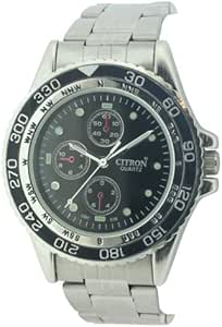Citron Gents Black Dial Bracelet Watch: Amazon.co.uk: Watches