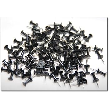 Black Push Pins Pack of 200: Amazon.co.uk: Office Products