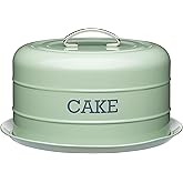 KitchenCraft Living Nostalgia Cake Storage Tin, Airtight Cake Dome, 28. ...