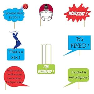 Buy Untumble World Cup Cricket Photo Booth Party Props for a Cricket ...