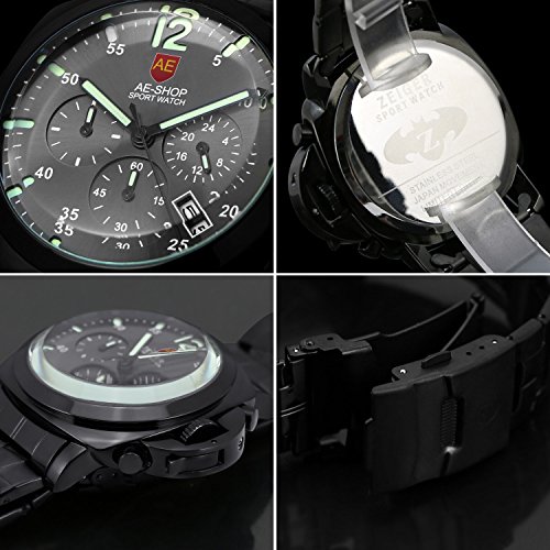 Zeiger-Mens-Watches-Alarm-Chronograph-Stopwatch-Multifunction-Watch-for ...