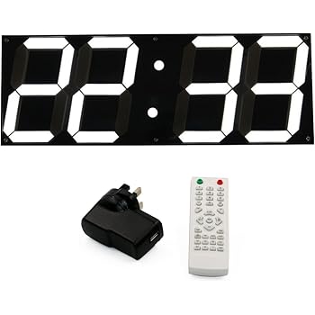 ALBA Horled LED Clock, Black: Amazon.co.uk: Kitchen & Home