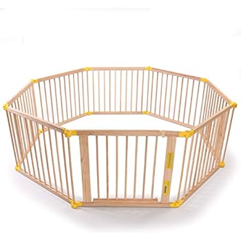 BabyDan BabyDen Playpen with Grey Playmat (White): Amazon.co.uk: Baby