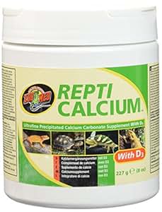 ZooMed Repti Reptile Calcium Supplement with D3 227g: Zoo Med: Amazon ...