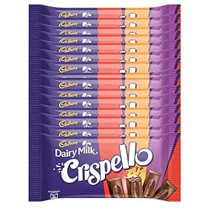 Cadbury Dairy Milk Crispello Chocolate Bar, 35g- Pack of 15 : Amazon.in ...
