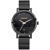 Fastrack Quartz Analog Black Dial Stainless Steel Strap Watch for Girls ...