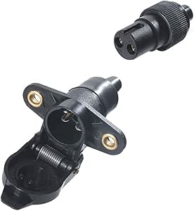 TAEUYYM 2 Pin Trailer Plug and 2 Pin Trailer Socket, 12V 2 Pin ...