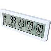 FCXJTU Digital Countdown Days Timer Clock - White Upgraded Big 999 Days ...