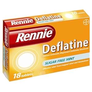 Rennie Deflatine Trapped Wind & Bloatedness Relief Tablets Sugar-Free ...