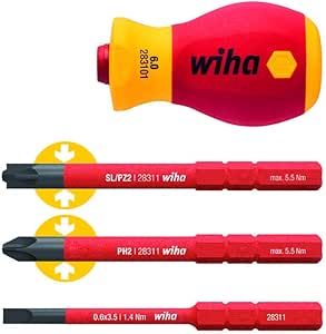 Wiha SB 2831-01 SoftFinish Electric slimVario Stubby Red Yellow ...
