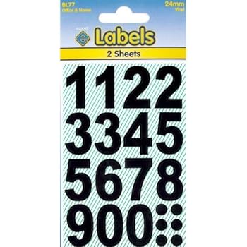 Vinyl Letters Black Stickers 24mm: Amazon.co.uk: Office Products