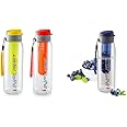 Cello Infuse Plastic Water Bottle Set, 800ml, Set of 2, Yellow/Orange ...