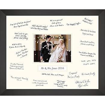 Large Wedding Photo Frame 18x24 inch with Guest Signature Board. Ready ...