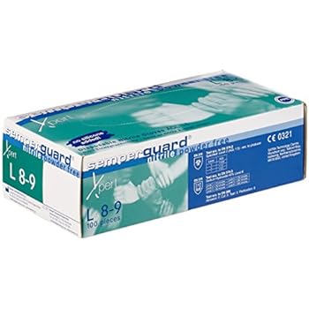 Semperguard Nitrile Xpert Powder-Free Gloves - Large (Box of 100): Amazon.co.uk: Business ...