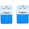 EMBOX 3 Pin Multi Plug Socket-Universal Travel Adapter with Individual ...