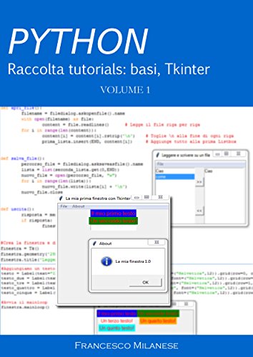 Download PYTHON tutorials - Volume 1: basi, Tkinter PDF