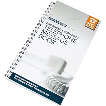 Telephone Message Note Pads, 105 x 148mm, 100 Sheets per Pad, 5 Pads ...