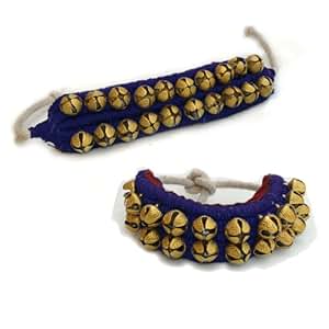 Ghungroo Set, Two Lines Bells Mounted on Good Quality Pads: Amazon.co ...
