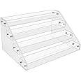 MQODLFP 4Tier Clear Acrylic CD Holder Cascading CD Storage Rack,DVD/CD ...