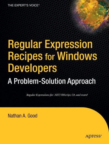 The best free download: Regular Expression Recipes for Windows Developers: A Problem-Solution ...