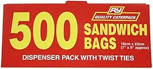 Caterpack by Robinson Young Plastic Sandwich Food Bags. 500 pack 18cm x ...