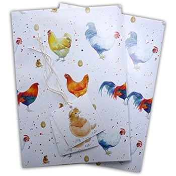 Chicken Chick Hen Wrapping Paper: Amazon.co.uk: Office Products