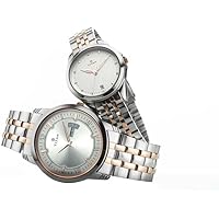 Titan Bandhan Quartz Analog with Date Silver Dial Stainless Steel Strap ...