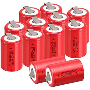 Lot de 6/10/12/15 batteries rechargeables au nickel-cadmium Anmas Box avec attache, 4/5 Subc 1,2 ...