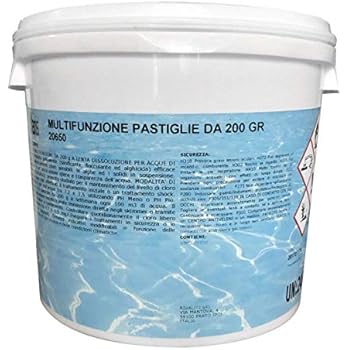 POOL CARE CHLOR 200 4 Azioni(5 kg)- in pastiglie da 200gr. Attivo al 90 ...